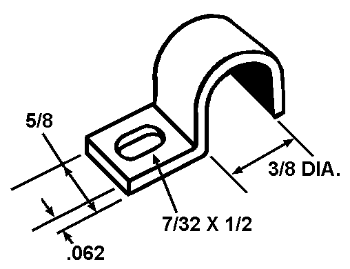 3/8″ SLOTTED HOLE COPPER PLATED CLAMP – Victor Specialties